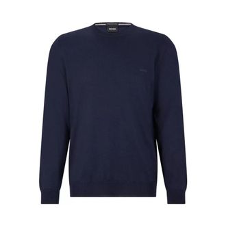 HUGO BOSS Rundhals-Strickpullover - - Knitwear - Herren - Blau - 3XL