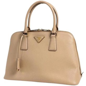 Prada Pre-owned Cuir sacs-prada - Femme - Pre-owned - Beige - Taille: ONE Size