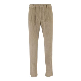 Tagliatore Stretch Baumwoll-Samt Hosen - - Trousers - Herren - Beige - 2XL