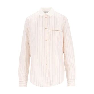 Forte_Forte Femme, Blouses et Chemises, Rose, Taille: 40 FR Chemise &agrave; Manches Longues Ray&eacute;e