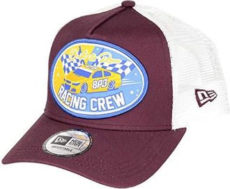 New Era Racing Crew Cap Auto Trucker Verstellbar Kappe Basecap Weinrot - One-Size