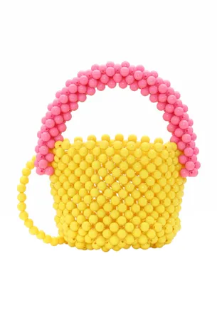 Mymo Handtasche Damen Gelb Pink Mehrfarbig