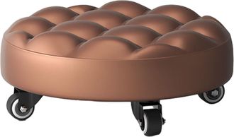 Generic Stühle, für Erwachsene, niedriger Hocker, Küchenhocker, Niedrighöhe, Hocker mit Rollen aus PU-Leder, Mehrzweck-Bodenstuhl für Hausreinigung, Picknick