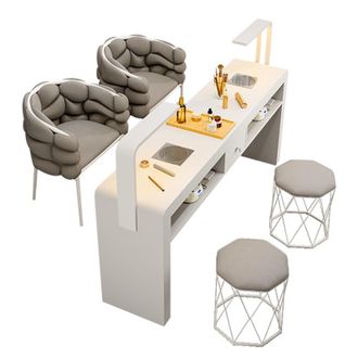 Generic Manicure Table Station Professional Modern with Drawers and Electric Dust Collector Nail Tech Desk for Beauty Spa Salon Wooden Makeup Dressing with Le