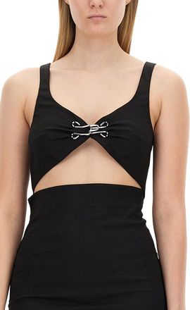 Moschino Slim Fit Wool-Blend Dress - Black