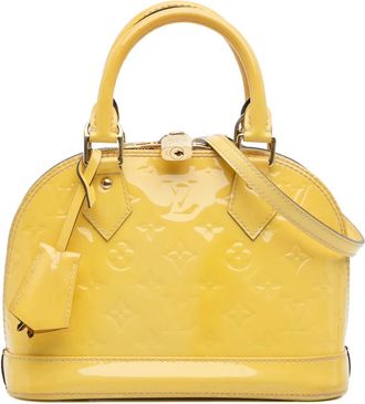 Louis Vuitton Hobo Bags - Monogram Vernis Alma BB - Gr. unisize - in Gelb - f&uuml;r Damen
