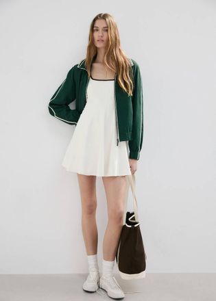 Mango Robe courte bretelles blanc cass&eacute; - Femme - S - MANGO