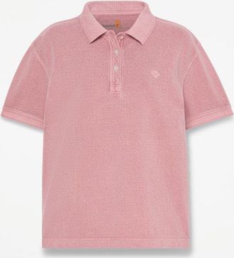 Timberland St&uuml;ckgef&auml;rbtes kurz&auml;rmeliges Piqu&eacute;-Polohemd f&uuml;r Damen in Pink, Damen, Pink, Gr&ouml;&szlig;e