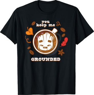 MARVEL Groot Fall Spice Coffee You Keep Me Grounded Friend T-Shirt