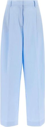 Fabiana Filippi Femme, Pantalons, Bleu, Taille: 42 FR Pantalon en popeline