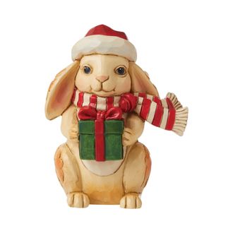 Enesco Jim Shore Heartwood Creek Miniatur-Figur, Weihnachtshase, 9,5 cm, Mehrfarbig