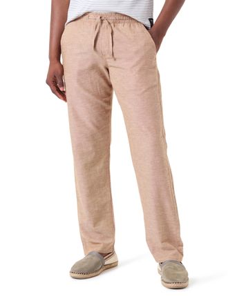 Jack & Jones Herren Jpstkane Jjsummer Linen Blend Jogger Sn Stoffhose, Rubber/Detail:Melange, M