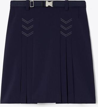 Tory Burch Damen Golfrock mit Stretchanteil und Falten