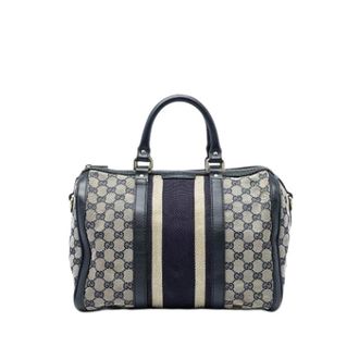 Gucci Pre-owned Canvas Satchel - - Pre-owned - Damen - Blau - ONE SIZE