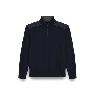 Paul & Shark Homme, Pulls, Bleu, Taille: XL Pull en laine de luxe à demi-zip