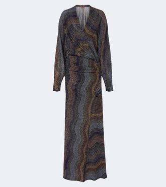 Missoni Robe longue en lam&eacute; &agrave; imprim&eacute;
