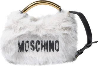 Moschino Femme, Sacs, Blanc, Taille: ONE Size Handle Me Mini Furry