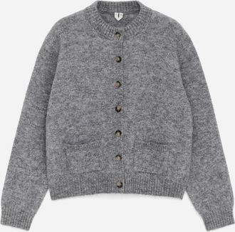 Arket Strickjacke Aus Einer Alpaka-Wollmischung -Grau