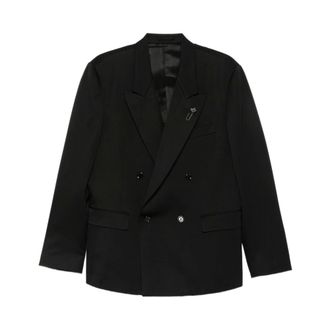 Lardini Homme, Vestes, Noir, Taille: L Blazer crois&eacute; &agrave; revers pointus