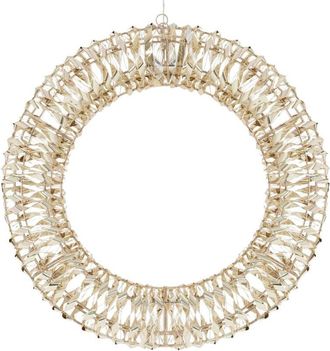 ECD Germany ECD Germany LED Weihnachtskranz &Oslash;58cm mit 960 warmwei&szlig;en Micro LEDs & Timer, IP44 Wasserdicht Innen/Au&szlig;en, 3D Metallkranz LED Beleuchtung, H&auml;ngekranz