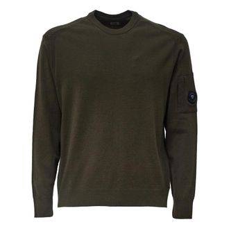C.P. Company Extrafine Merino Rundhalsausschnitt - - Knitwear - Herren - Gr&uuml;n - L