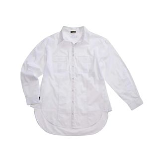 Blauer Wei&szlig;e halbtransparente Magee Bluse - - Blouses & Shirts - Damen - Wei&szlig; - XS