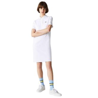 Lacoste Polo-Kleid f&uuml;r Damen, Piqu&eacute;, kurz&auml;rmlig (Wei&szlig;)