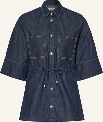 Comma Comma Jeansbluse blau