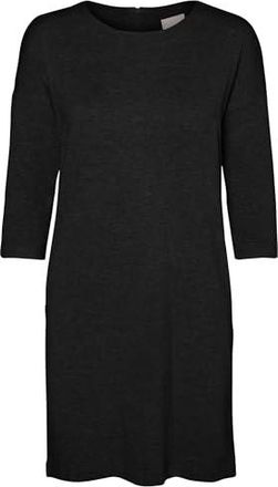 Vero Moda Glory - Robe - String - Manches 3/4 - Femme - Noir (Black) - Small (Taille Fabricant: S)
