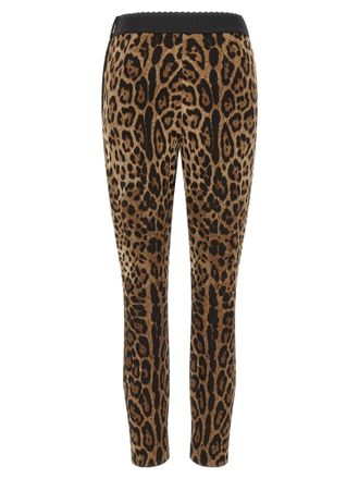 Dolce & Gabbana Womens Brown Viscose Leggings Clothing
