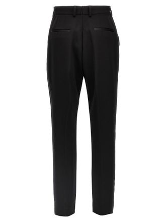 Dolce & Gabbana Wool Gabardine Tuxedo Trousers - Black