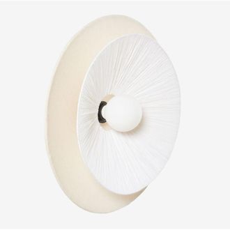 Sklum Applique Aislin en raphia &Oslash;50 cm SKLUM Blanc