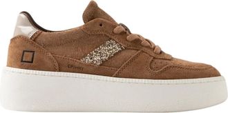 D.A.T.E. D.a.t.e., Femme, Chaussures, Brun, Taille: 41 EU Baskets Camoscio