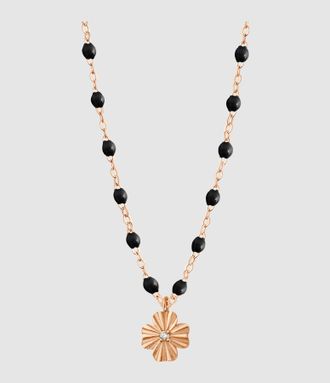 Gigi Clozeau Collier Trèfle Lumière Résine Diamants Or