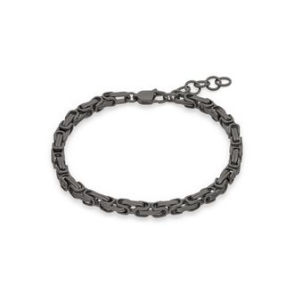 s.Oliver Herren Bracelet - Armband aus mattiertem Edelstahl - IP Gun - Verstellbar bis 22 cm - wasserfest & hautfreundlich