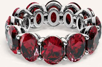 VEYNOU Veynou Ring Rouge Eternity Big Aus 14 Karat Wei&szlig;gold Und 20,68ct. Rubine silber
