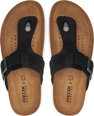 Geox Zehentrenner Geox U Sandal Ghita D U159VD 00032 C9999 Schwarz