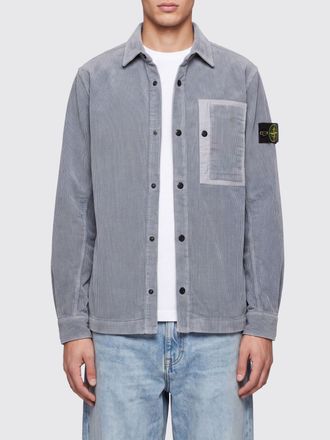 Stone Island Surchemise en velours avec logo Compass