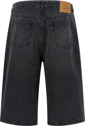 Ami Garment-Dyed Denim Bermuda Shorts - black