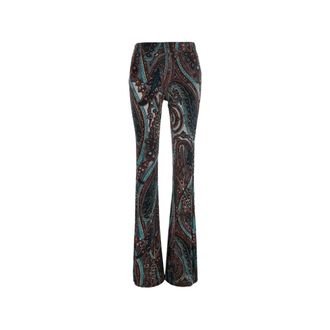 Etro Schlaghose aus Chenille-Jacquard - - Trousers - Damen - Mehrfarbig - M