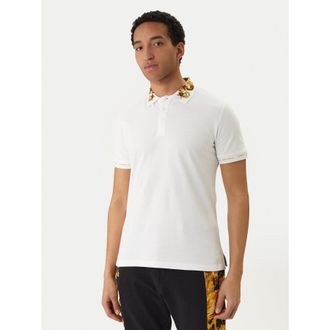 Versace Jeans Couture Poloshirt 80GAGT12 CJ01T Wei&szlig; Slim Fit