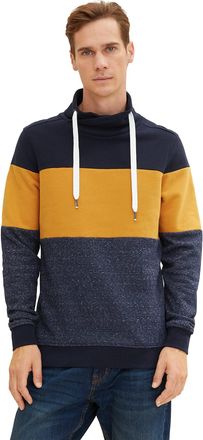 Tom Tailor Herren Snood in Colourblocking-Optik 1033815, 10680 - Flame Brown, S