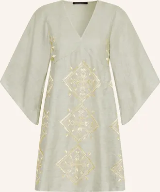 Greek Archaic Kori Strandkleid Lefkada Mit Glitzergarn Und 3/4-Arm grau