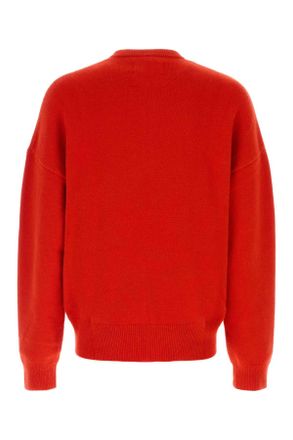 Extreme Cashmere Mens Red Stretch Cashmere Blend N&acirc;&deg;496 Oversize Sweater Tomato Maglieria