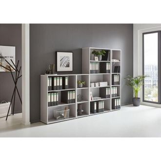 BMG M&ouml;bel BMG M&ouml;bel Regalwand, Office Edition Set 4, B&uuml;roschrank/B&uuml;rom&ouml;bel/Regal, grau