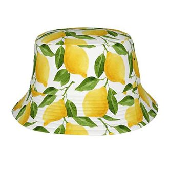 Generic Pliable Seau Chapeau Citrons Chapeaux de Seau Personnalisé Bobs Femme pour Femmes Hommes Vacances