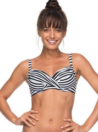 Roxy Damen PRT RO ES WR BR J WBB3 Separate Top, Bright White-Stripe_1, M