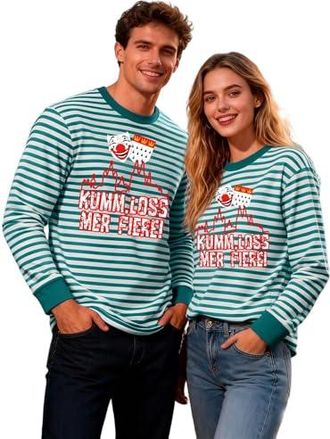 Generic T-shirt &agrave; rayures rouge et blanc pour homme et femme, sweat-shirt ray&eacute; &agrave; col rond, t-shirt basique rouge et blanc, &agrave; rayures, costume de marin, costum