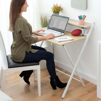 InnovaGoods Innovagoods - Klappbarer Schreibtisch mit Ablage Tablezy