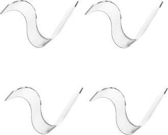 Pretyzoom 4 Stück S förmiges Transparentes Acryl Schuhregal für Hohe Absätze Multifunktionaler Schuhhalter für Einzelhandel und Zuhause Platzsparende Kratzfreie